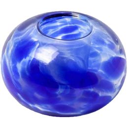 Teelichthalter aus Glas – runde, transparente Votivkerzenhalter für Tischdekoration, Party- und Hochzeitsdekorationen, blau