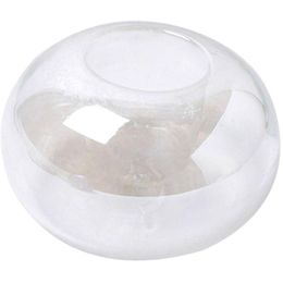Teelichthalter aus Glas – runde, transparente Votivkerzenhalter für Tischdekoration, Party- und Hochzeitsdekorationen, transparent