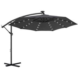 Froadp - 300cm Alu Sonnenschirme Höhenverstellbarer Ampelschirme mit Kurbel Balkonschirme UV40+ Sonnenschutz Gartenschirme für Patio Balkon,