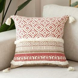 Dekorative getuftete Kissenbezüge für Schlafsofa – moderne Kissenbezüge im marokkanischen Stil mit Quasten, dekoratives Kissen für Schlafzimmer,