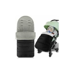 Babyschlafsack, Universal 3 in 1 Kinderwagen Anhang Matte Fußsack Decke Kinderwagen Bunting Bag Wasserdicht Winddicht Kälte Abnehmbar (Grau)