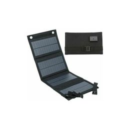 Tovbmup - Solarpanel, 10 w tragbares Solarladegerät, USB-Anschlüsse, wasserdichtes Solarpanel, kabellose Solar-Powerbank für Smartphones, Tablets und