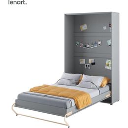 Bim Furniture - Lenart Schrankbett Wandbett Concept Pro CP02 120x200 vertikal mattes grau