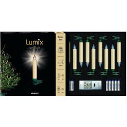 74422 Lumix Elfenbein Superlight, kabellose Power led Christbaumkerzen 10er Basis-Set - Krinner