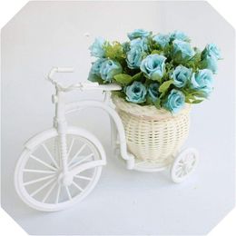 Fahrrad Künstliche Blume Dreirad Blumenkorb Garten Nostalgische Fahrrad Künstliche Blume Dekoration Pflanzenständer Mini Fahrrad Blumenständer Home