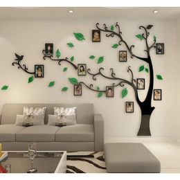 Aufkleber Wandbild 3D bricolage sticker mural autocollant avec cadre photo arbre foto sticker mural decoration murale pour la maison chambre