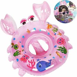 Tovbmup - Baby-Schwimmring, Babyboje, Babykrabbensitzpool, Babyboje, aufblasbare Poolboje, Geschenk für Babypoolspielzeug, geeignet für Babys von 6