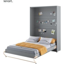 Lenart Schrankbett Wandbett Concept Pro CP01 140x200 vertikal mattes grau