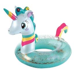 Unicorn Baby Pool Float Kleinkinder Floaties Aufblasbarer Baby-Schwimmring mit Griffen für Kinder im Alter von 1–6 Jahren