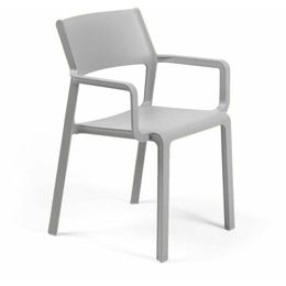 Sessel Nardi Trill Armchair Gartenmöbel, für Bar und Restaurant aus Polypropylen-Glasfaser -Grau / Packung mit 2 Stücke