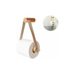 Amirror Smart Ug - Toilettenpapierhalter aus Holz, Toilettenpapierhalter für Toilette, Badezimmer, Wandhalterung, Retro-Rollenhalter, Badezimmer,