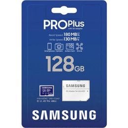 Pro Plus 128 gb microSDXC-Speicherkarte (180 MB/s, Class U3, V30, A2) (MB-MD128SA/EU) - Samsung