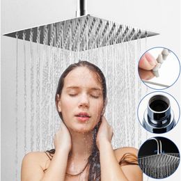 Duschkopf Kopfbrause Edelstahl Regendusche Regenbrause Wellness Brausekopf V304 20cm - Silber - Swanew