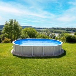 Steinbach Stahlwand Swimming Pool Set Grande oval 610 x 366 x 135 cm ohne Zubehörset