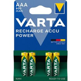 Akku Recharge Accu Power Micro aaa NiMH 800mAh (4er Blister) - Varta
