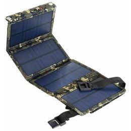 Tovbmup - USB-Solarladegerät, 20 w, tragbares Solarpanel, Handy-Ladegerät für iPhone, Android-Smartphones, iPads, Android-Tablets, faltbares