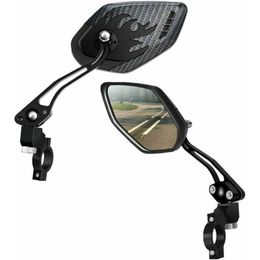 Fahrradspiegel, [verbesserte Version] Zwei pcs HD-Sicherheitsglaslinse, verstellbare Glas-Mountainbike-Spiegel, verstellbarer Glas-Rückspiegel