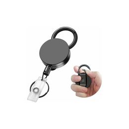 Amirror Smart Ug - Einziehbarer Ausweishalter, robuste Ausweisrolle von Eulps mit Gürtelclip-Halterung für Schlüsselanhänger, Schlüsselband aus
