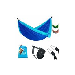 2 Person Nylon Hanging Hammock with Strap and Carabiner 275x140cm 300kg Load Capacity Ultralight Portable Outdoor Garden Camping Hiking Travel