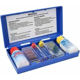 Schwimmbad-Spa-Wasser-Chemikalientest-Kit, Chlor-pH-Wasserqualitätstest-Kit, Schwimmbad-Tester, Wassertestbox