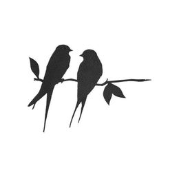 LYCXAMES Vögel auf Ast, Metall, Kunst-Wanddekoration, Eisen-Vogel-Skulptur, Metall-Wand-Vogel-Kunst-Wanddekoration für drinnen und draußen, für