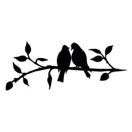 Lycxames - Vögel auf Zweigen aus Metall, Kunst-Wanddekoration, Eisen-Vogelskulptur, Metall-Wand-Vogel-Kunst-Wanddekoration für drinnen und draußen