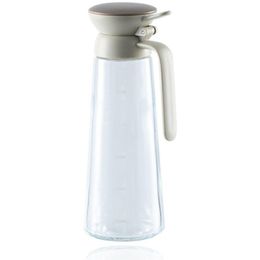 Fvbjd - lflasche, Glas, Olivenöl-Spender, Flasche, Glas, Speiseöl, Essig, Messspender, warmes Grau