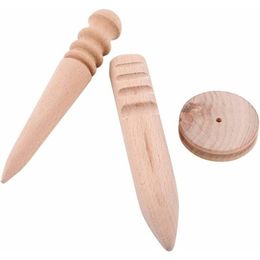 Lederpolierwerkzeug, Multi-Size-Lederkantenpolierer 3 Typ, Holz-Lederkantenpolierglätter, DIY-Handbuch-Lederhandwerkswerkzeug (3-in-1-Set) - Lycxames