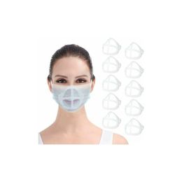 3D-Gesichtsmaskenhalter, 10 Stück, transparenter Masken-Innenstützrahmen, hält das Tuch vom Mund fern, um mehr Platz für bequemen Atemschutz zu