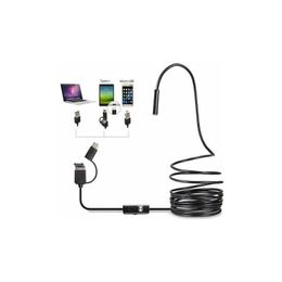 3-in-1-Endoskop, USB/Micro-USB/Typ c, Megapixel, HD-Endoskop, halbstarres Kabel, wasserdichte Schlangenkamera für Android-Telefon/Windows/MacBook os