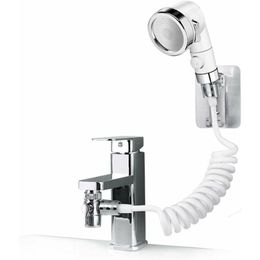 Lycxames - Waschbecken-Duschkopf-Set, Badezimmer-Handbrause, Waschbecken-Handbrause, 1,5 m Teleskopschlauch, perfekt zum Haarewaschen oder Reinigen