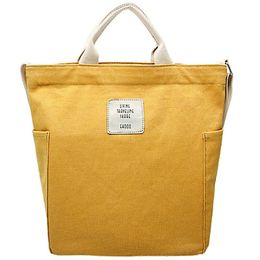 Eting - Damen Handtasche Cord Shopper für Schule Arbeit Alltag Einkauf, Gelb