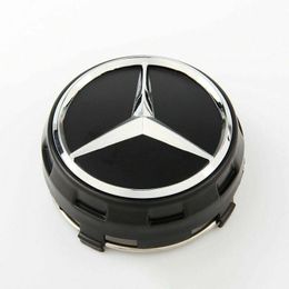 4-teiliger Alufelgensatz, Mercedes - Benz Radkappen, schwarz