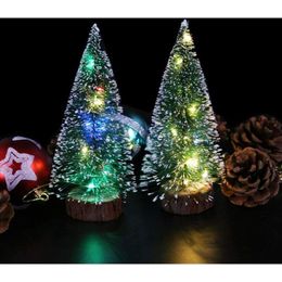 Amirror Smart Ug - 6 stücke Künstlicher Weihnachtsbaum led Mini Lumineszierende Miniatur Weihnachtsbaum diy Micro Landschaft für Weihnachten Vitrine