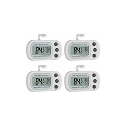 4pcs IPX3 wasserdichtes digitales Thermometer mit LCD-Anzeige Max / Min-Aufnahmefunktion Drahtloses Kühlschrank-Thermometer für Home Kitchen