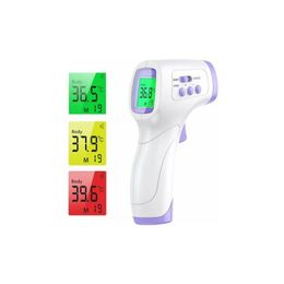 Stirnthermometer für Erwachsene, Infrarot-Thermometer mit Fieberalarm, 2-in-1-Stirnthermometer, berührungslos, mit Speicherfunktion, LCD-Display,