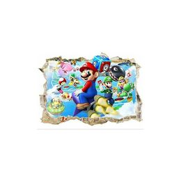 Super Mario Game Sticker Kinder Cartoon Schlafzimmer Hintergrund Wanddekoration Selbstklebender Wandaufkleber pvc (Mario b)