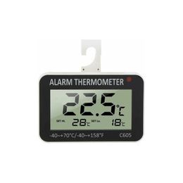 Thermometer Kühlschrank Messen -40 ° c + 70 ° c Elektronisches Kühlschrankthermometer Digitaler Alarm Gefrierschrank mit Haken für Küchenrestaurants