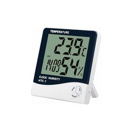 Amirror Smart Ug - Digitales Thermometer, Hygrometer, Innentemperatur, LCD-Display, Hygrometer, große Wetterstation, Wecker mit Kalender, stündliche