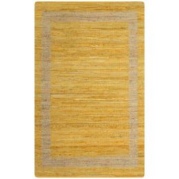 MAISONCHIC - Teppich,Wohnzimmer Teppiche,Fußmatte Handgefertigt Jute Gelb 120x180 cm VESS132465