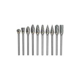 10-teiliges Hartmetall-Frässtift-Doppelschneider-Set Fräsfeile Stichel-Rotationsfeile 3 mm Dremel-Werkzeug-Set zum Polieren Bohren Schleifen