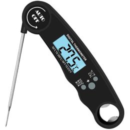 Fleischthermometer. Thermometer mit Hintergrundbeleuchtung und Kalibrierung. Digitale Handwerkzeuge 50 300 ℃ schwarz