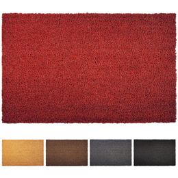 Floordirekt - Fußmatte Kokos Rot 30 mm 80 x 100 cm - Rot