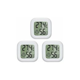 3pcs Hygrometer Mini lcd Digital Thermometer Babyzimmer Wohnzimmer Büro Kühlschrank Innenthermometer und Hygrometer