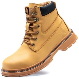 Sicherheitsschuh, Herren Damen Arbeitsstiefel, wasserdichtes Leder, leichte Stahlkappe, unzerstörbare Sicherheitsstiefel, Schutz S3 src eu 42