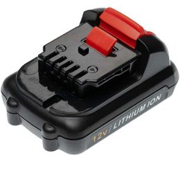 vhbw - Akku kompatibel mit Dewalt DCF610S2, DCF610, DCF805, DCE089D1R-QW, DCF610D2-QW, DCF813 Elektrowerkzeug (2000 mAh, Li-Ion, 12 v)