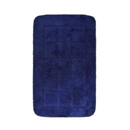 Ridder Badezimmerteppich Delhi dunkelblau 50x80 cm - dunkelblau