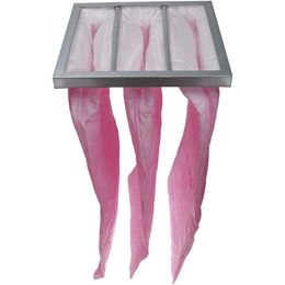 Taschenfilter für Klima- und Lüftungsanlagen - Filter F7, 28,7 x 28,7 x 60 cm, Rosa - vhbw