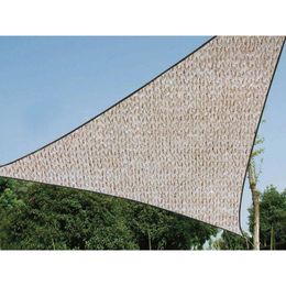 Perel Sonnensegel Dreieck wasserdurchlässig Champagner 5m - Sonnenschutz für Balkon