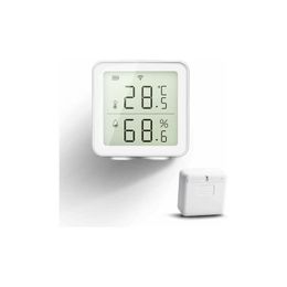 Intelligentes WLAN-Thermometer-Hygrometer, kompatibel mit digitalem Temperatursensor, historische Aufzeichnung von Temperatur- und